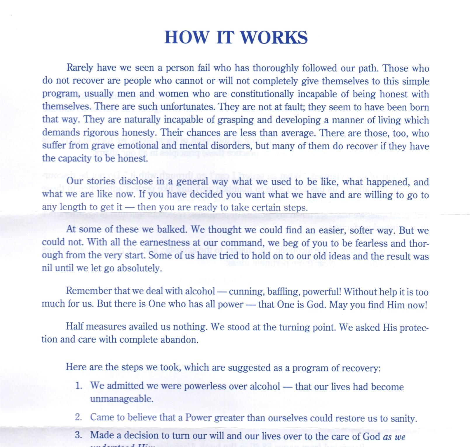 How It Works A4 Alcoholics Anonymous Ireland